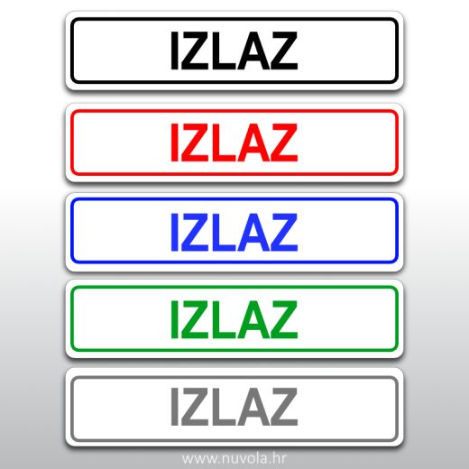 Naljepnica izlaz - Nuvola Studio